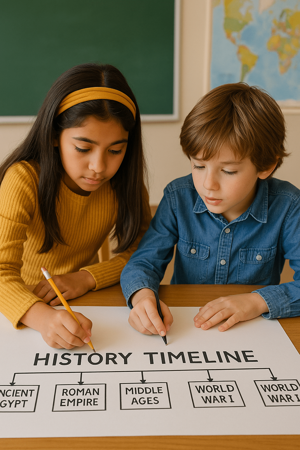 Teaching History With A Timeline Template for Kids