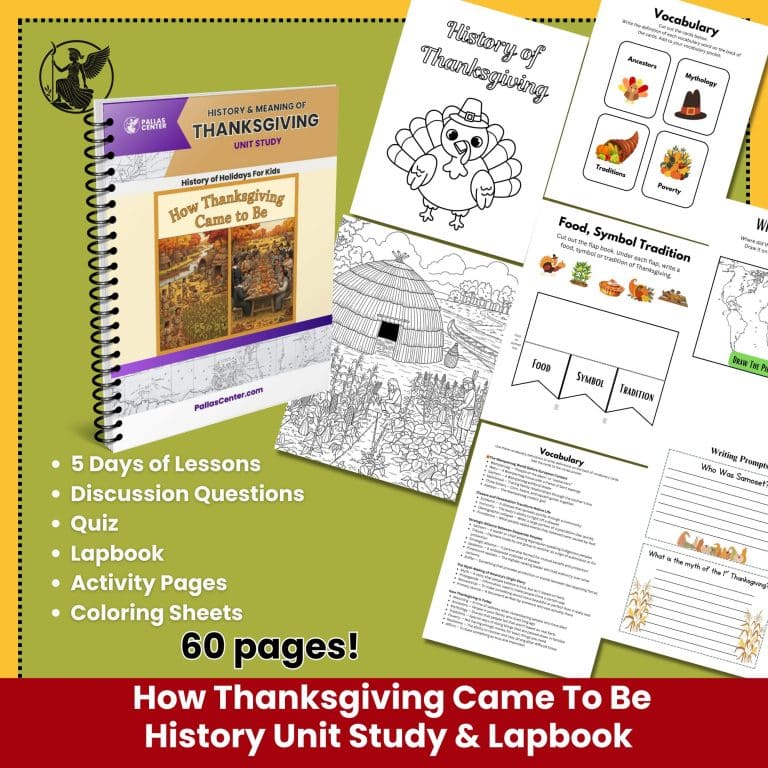 How Thanksgiving Came To Be: Unit Study and Lapbook - Pallas Center