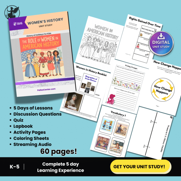 The Role of Women in American History Unit Study, Lapbook & Audio ...